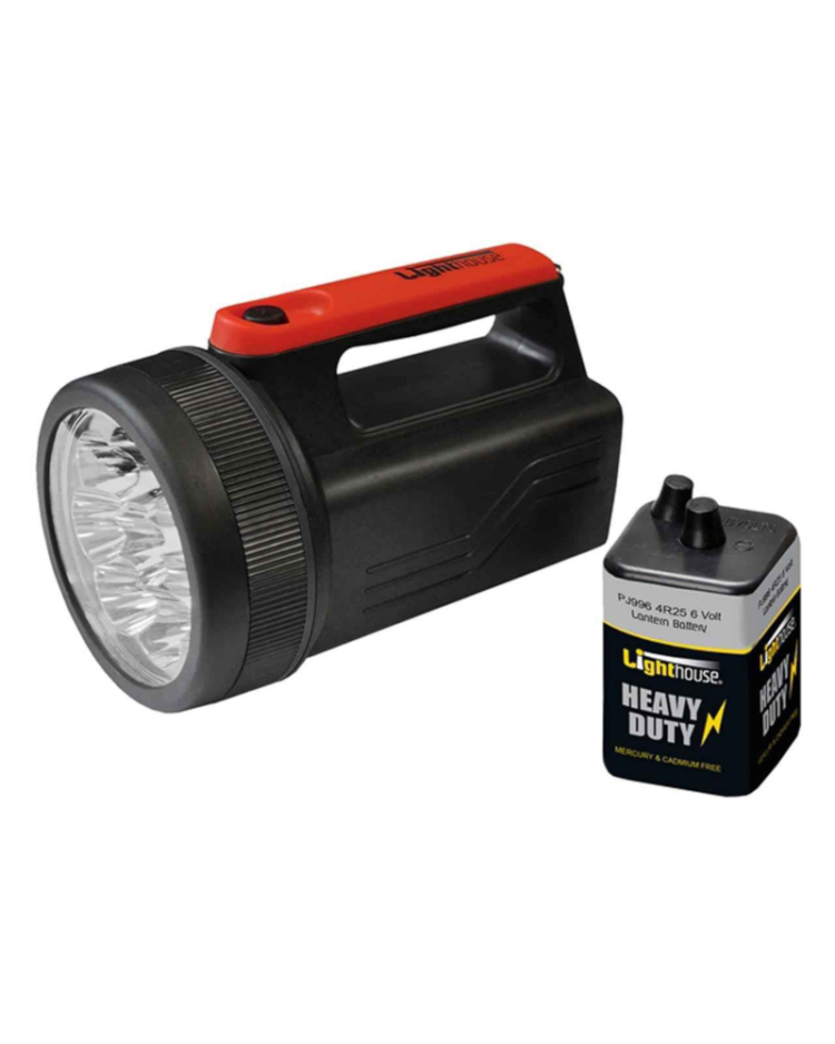 8 LED Spotlight With 6V Battery 996 - LA Safety Supplies