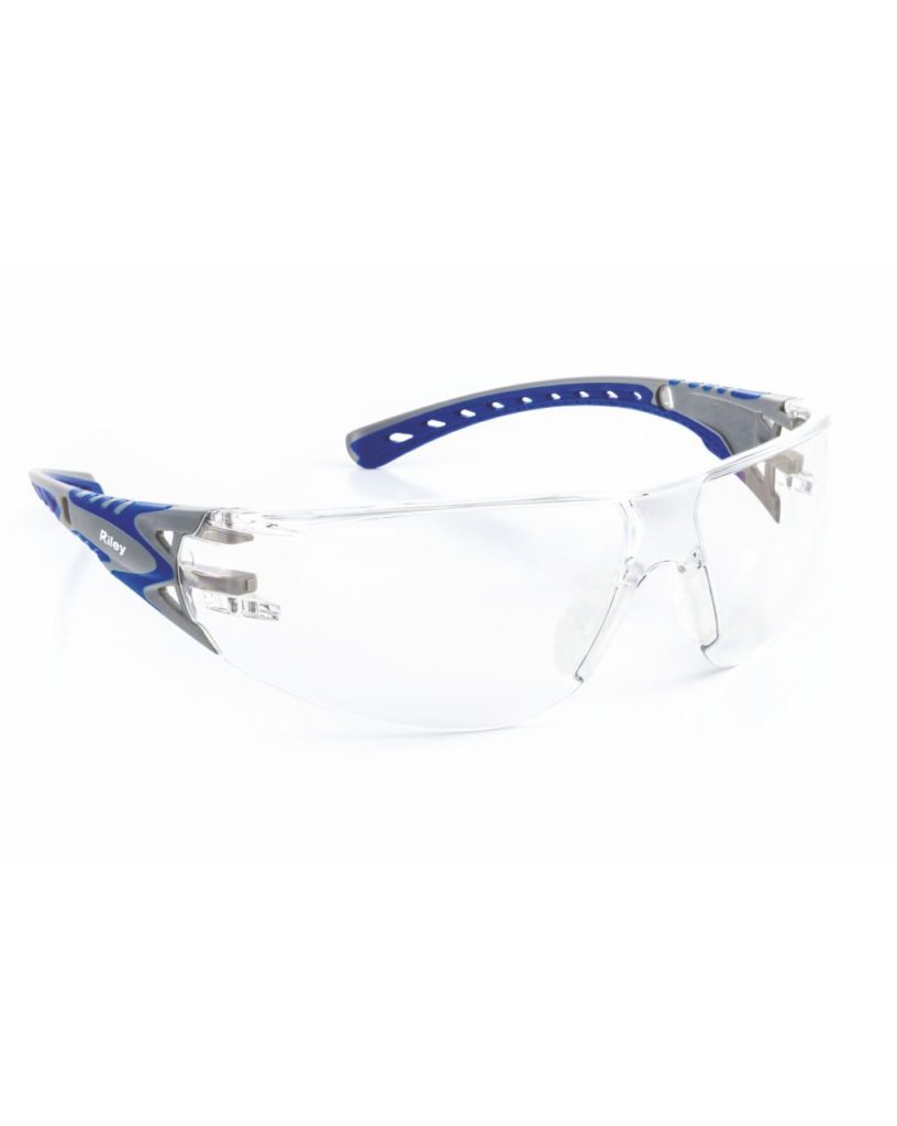 Riley Stream EVO Blue Safety Glasses - LA Safety Supplies