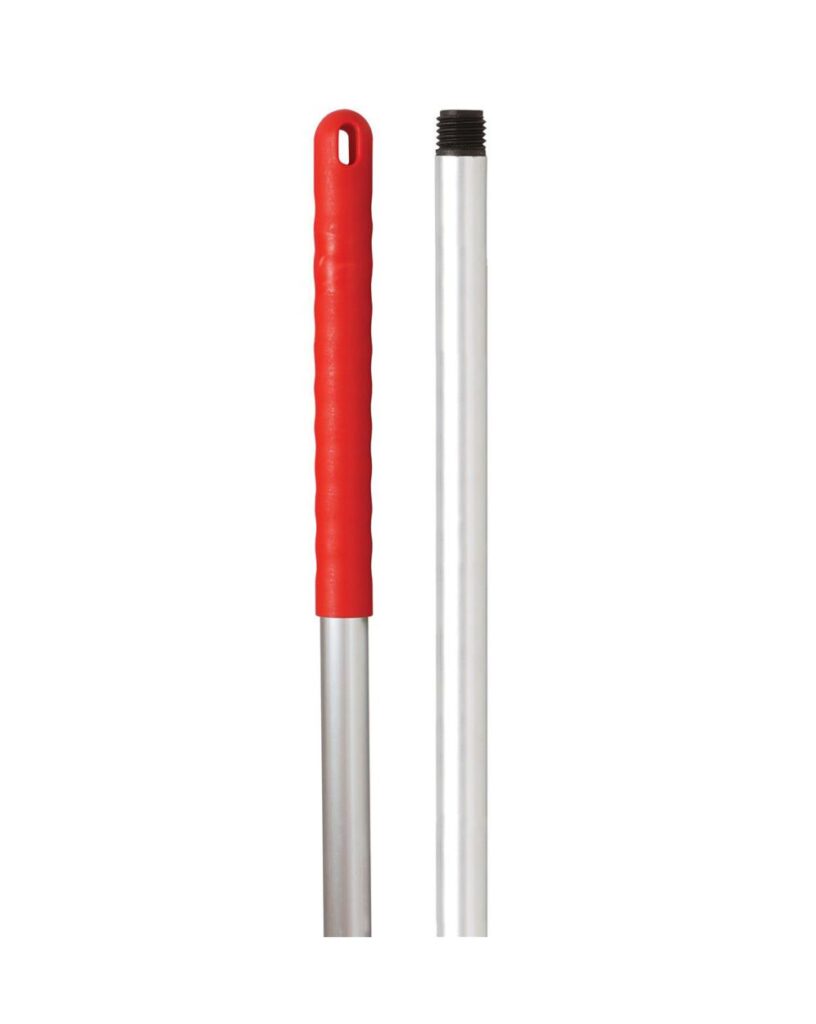 Alumunium Colour Coded Mop Handles Red - LA Safety Supplies