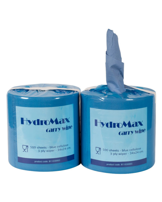 Hydromax Carry Wipe 2 Rolls x 500 Sheets Per Roll - LA Safety Supplies